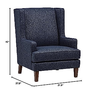 Amazon Brand – Stone & Beam Highland Modern Living Room Wingback Accent Chair, 31.9"W, Denim