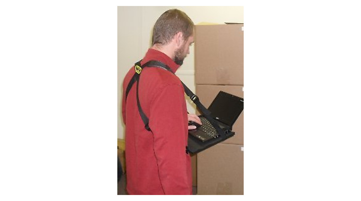 Connect A Desk Wearable Laptop Harness for Hands-Free Mobility