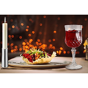 PARTY BARGAINS 4 Crystal-Like Wine Glasses (8oz) - Clear Shatterproof Elegant Hard Plastic Wine Glass with Stem, for Pool Parties, Outdoors, Receptions, Weddings