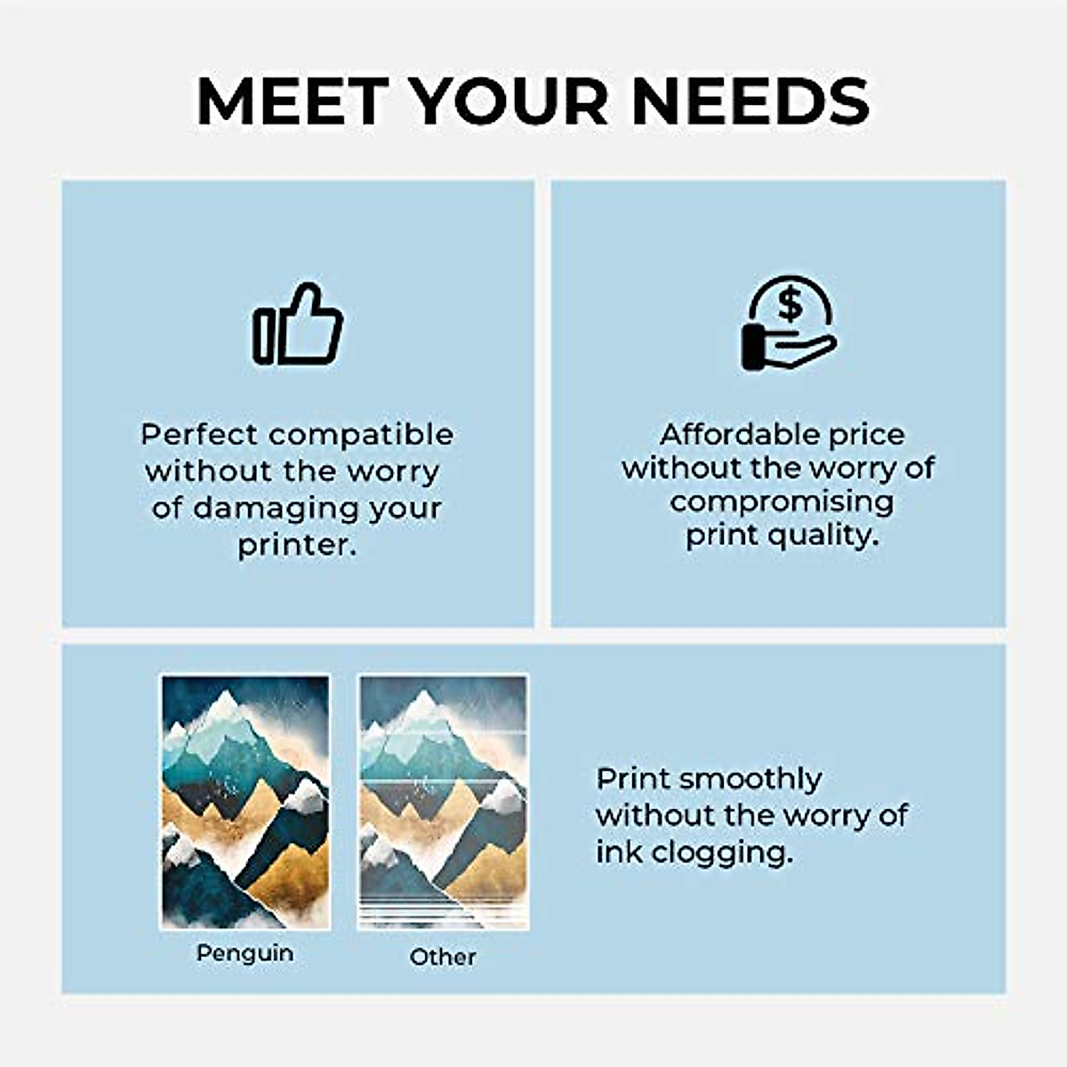 Penguin Remanufactured Printer Ink Cartridge Replacement for HP 56 57 Used for Hp Deskjet Series:450 450cbi 450ci 450wbt 5145 5150 5150v 5150w 5151 5160 5168 5550 5551 (1 Black,1 Color) Combo Pack