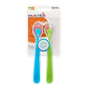 Munchkin Gentle Silicone Spoon, Blue/Green