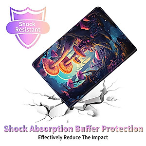 Case for Samsung Galaxy Tab S8 2022/Tab S7 2020 11 Inch (Model SM-X700/X706/T870/T875/T878), Smart Stand Back Cover Auto Wake/Sleep for Galaxy Tab S8 / S7，Colorful Mushrooms
