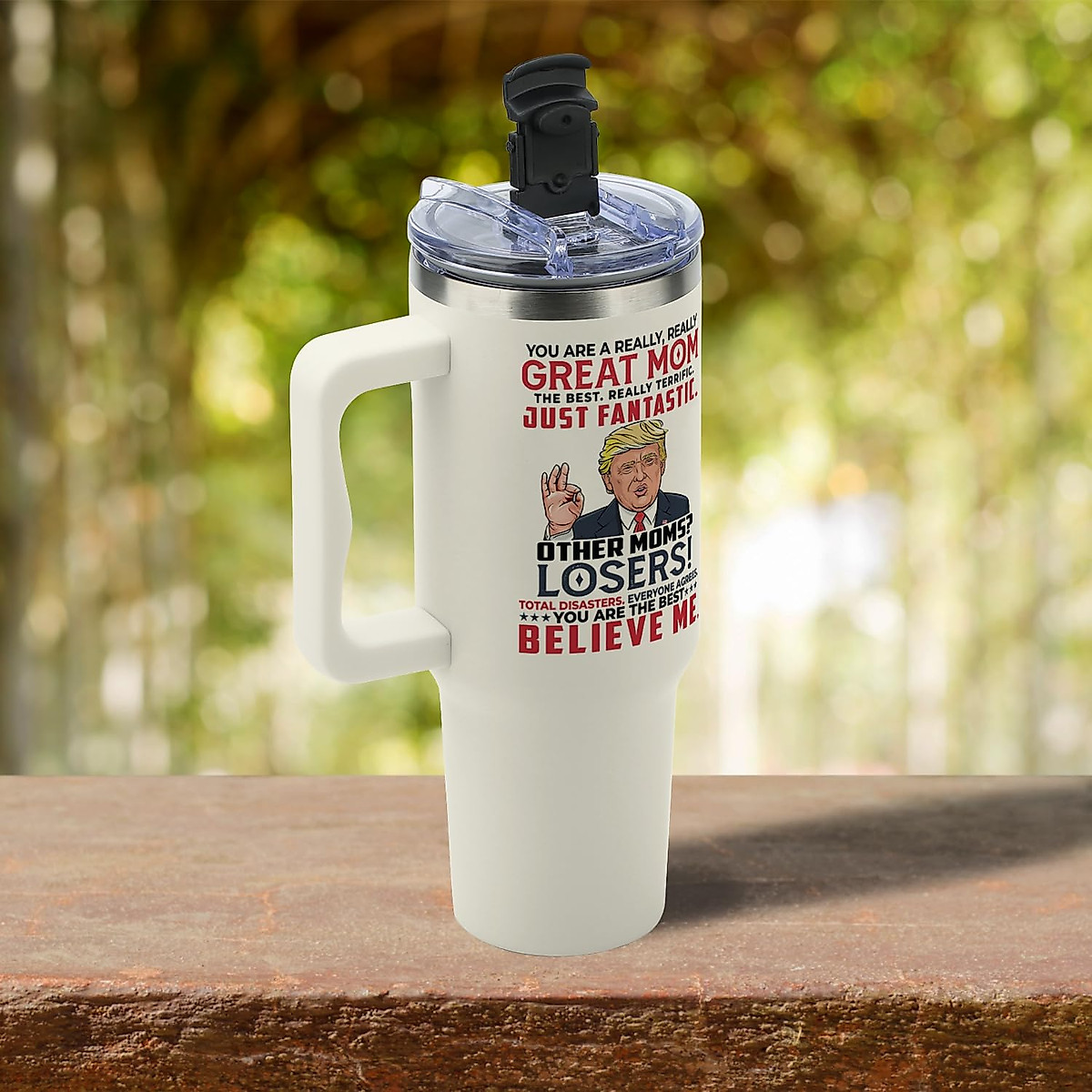 FROOBLEQUIRK Best 40oz Tumbler for Mom - Mother's Day Gift, No.1 Mom Cup, Birthday Present from Daughter or Son