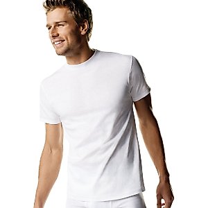 Hanes Men's Big 5-Pack Crew T-Shirt, White, XX-Large
