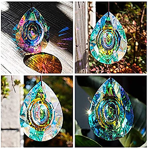 H&D HYALINE & DORA 89mm/3.5in Hanging Chandelier Crystals Prisms for Window Suncatchers Chandelier Parts Rainbow Maker Pendants