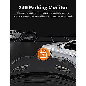Kingslim D4 4K Dual Dash Cam with Built-in WiFi GPS, Front 4K/2.5K Rear 1080P Dual Dash Camera for Cars, 3" IPS Touchscreen 170° FOV Dashboard Camera with Sony Starvis Sensor, Support 256GB Max