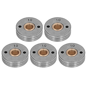 5PCS Wire Feed Drive Roller 0.8‑1.0mm Groove Wire Feeder Wheel Bearing Steel Welders Equipment Parts Double Drive Welding Wire Guide Rollers for Wire Feeder