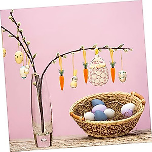 DECHOUS 10pcs Easter Decoration Easter Carrot Easter Tree Decorations and Ornaments Egg Easter Tiered Tray Decor Easter Hanging Carrot Easter Hanging Ornaments Carrot Decor Set Rabbit Foam