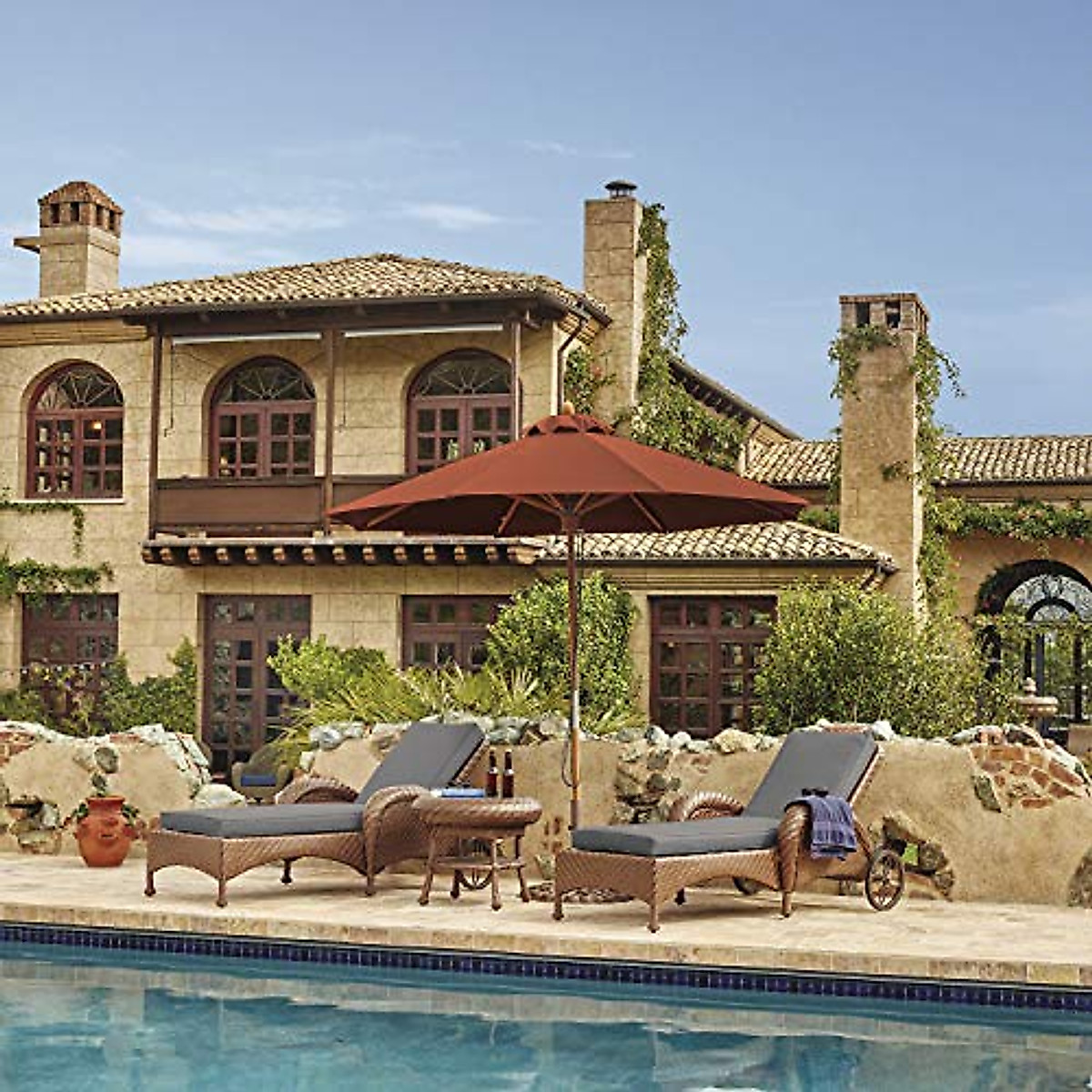 Classic Accessories Montlake Water-Resistant 74 x 23 x 3 Inch Outdoor Chaise Lounge Cushion, Patio Furniture Cushion, Light Charcoal, Outdoor Seat Cushions