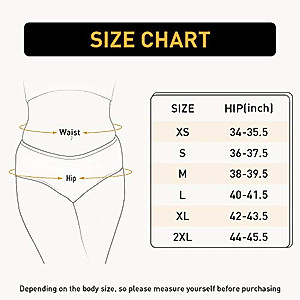 INNERSY Womens Underwear Cotton Hipster Panties Regular & Plus Size 6-Pack(Large,Black)
