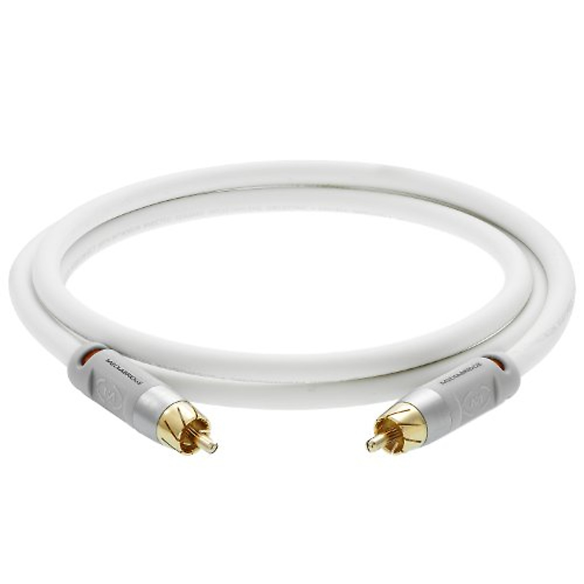 Mediabridge™ Ultra Series Digital Audio Coaxial Cable (2 Feet) - Dual Shielded with RCA to RCA Gold-Plated Connectors - White - (Part# CJ02-6WR-G2)
