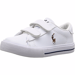 Polo Ralph Lauren Kids Easten EZ (Toddler) White Tumbled/Multi Pony Player 6.5 Toddler