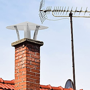 ASDQWER Chimney Rain Cap, Top Round Exhaust Cap,Stainless Steel Chimney Cowl,D(8-30Cm) Roof Cowl,Hood Top All Purpose Chimney Cowl,for Ducting Ventilation Cap,Easy Installation,d22cm/8.66in