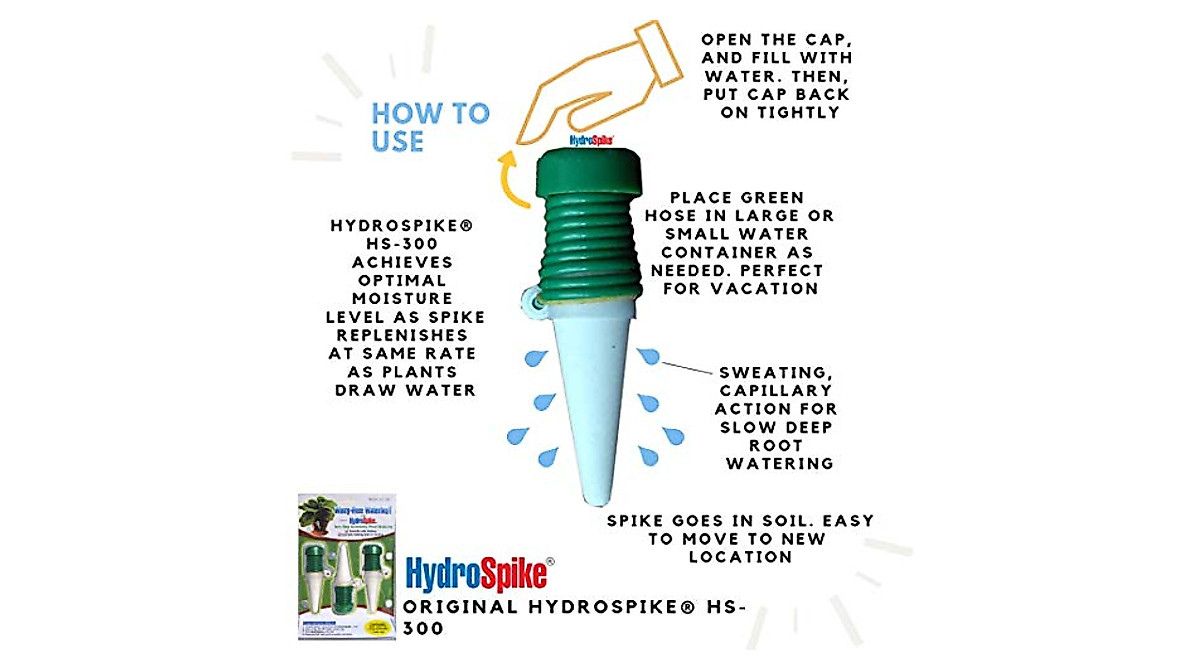 HydroSpike HS-300 3-Pack Automatic Plant Watering System