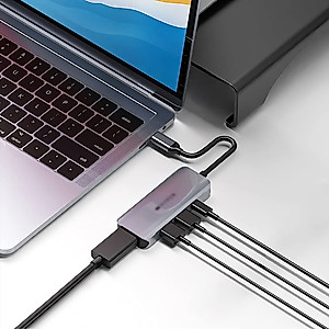 Port Expander USB C Docking Station USB C to HDMI Multiport Adapter 4 in 1 USB C Hub with 4K HDMI, 2 USB 3.0 Ports, 100W PD Charger USB Splitter