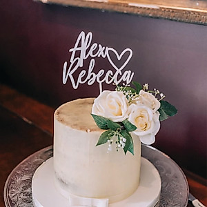 Custom Cake Topper - Personalized Names and Initials Decorations - Perfect for Wedding - Baby Shower - Birthday Engagements - Anniversary - Size 5-8 inches