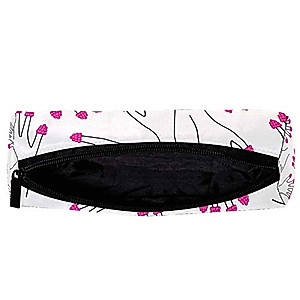 Raspberries On All Fingers Hand Pattern Pencil Bag Pen Case Stationary Case Pencil Pouch Desk Organizer Makeup Cosmetic Bag for School Office