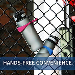 OHMY FIT Neo Magnetic Silicone Ring Strap for Water Bottle - Water Tumbler Strap Versatile Sports Bottle Ring - Water Bottle Carrier Strap for Gym, Backpack, Belt, Hiking, Outdoors & More (Teal)