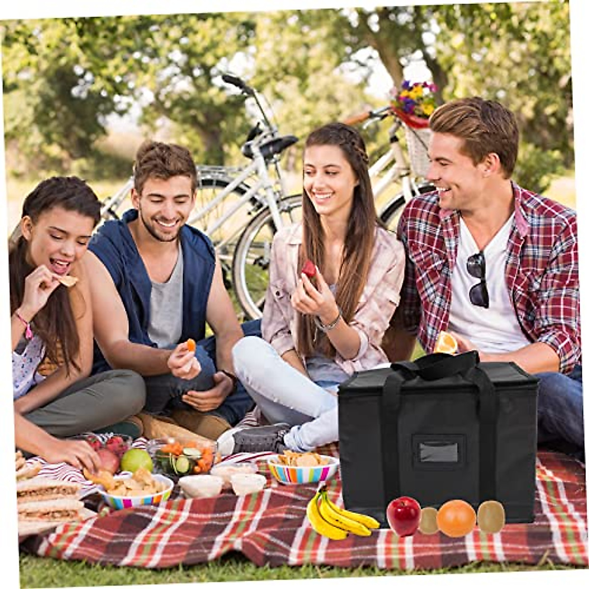 STOBAZA Insulation Bags Foldable Shopping Bag Grocery Shopping Bags Foldable Lunch Bag Catering Bag Large Insulated Lunch Bag Reusable Grocery Bags Restaurant Insulated Bag Cooler Bag Food