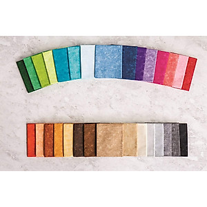 Connecting Threads Blender Collection 40 pcs 100% Cotton Precut Quilting Cotton Fabric Bundles 5" Charm Squares (Mirage Tonal)