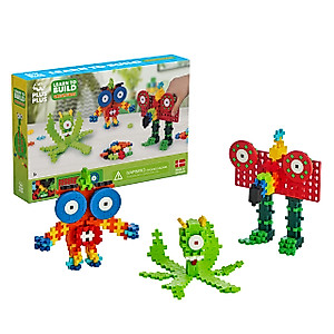 PLUS PLUS Learn to Build Set, 240 Mini Interlocking Building Blocks, 3D Puzzle Stem & Art Kit Playset - Creatures