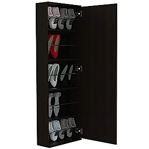 Tuhome LETO Wall Mounted Shoe Rack with Mirror
