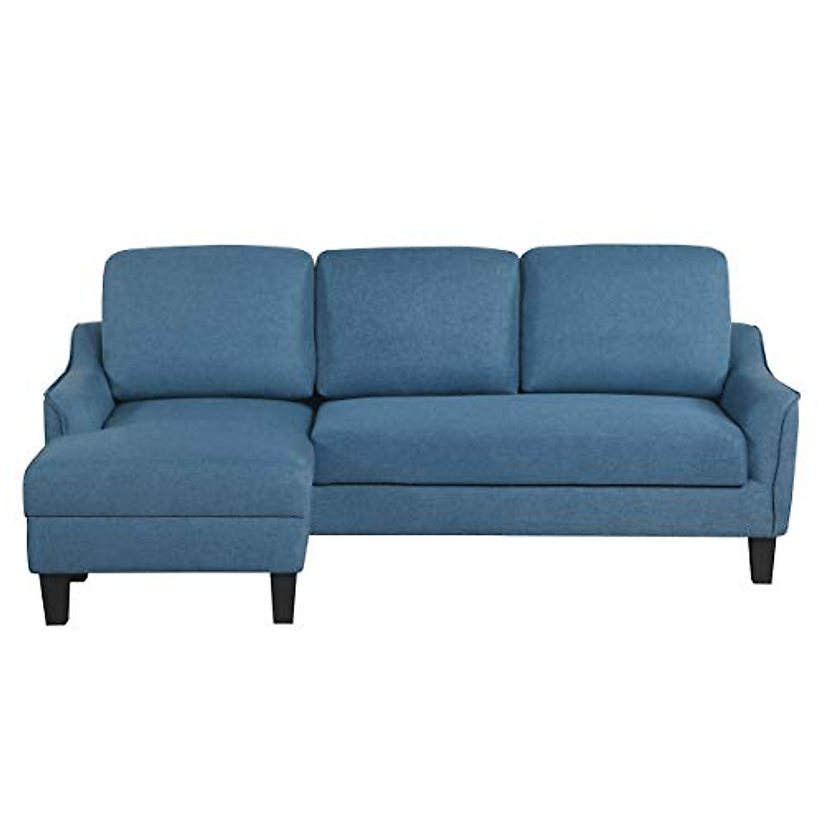 OSP Home Furnishings Lester Chaise Sleeper Sofas, Blue