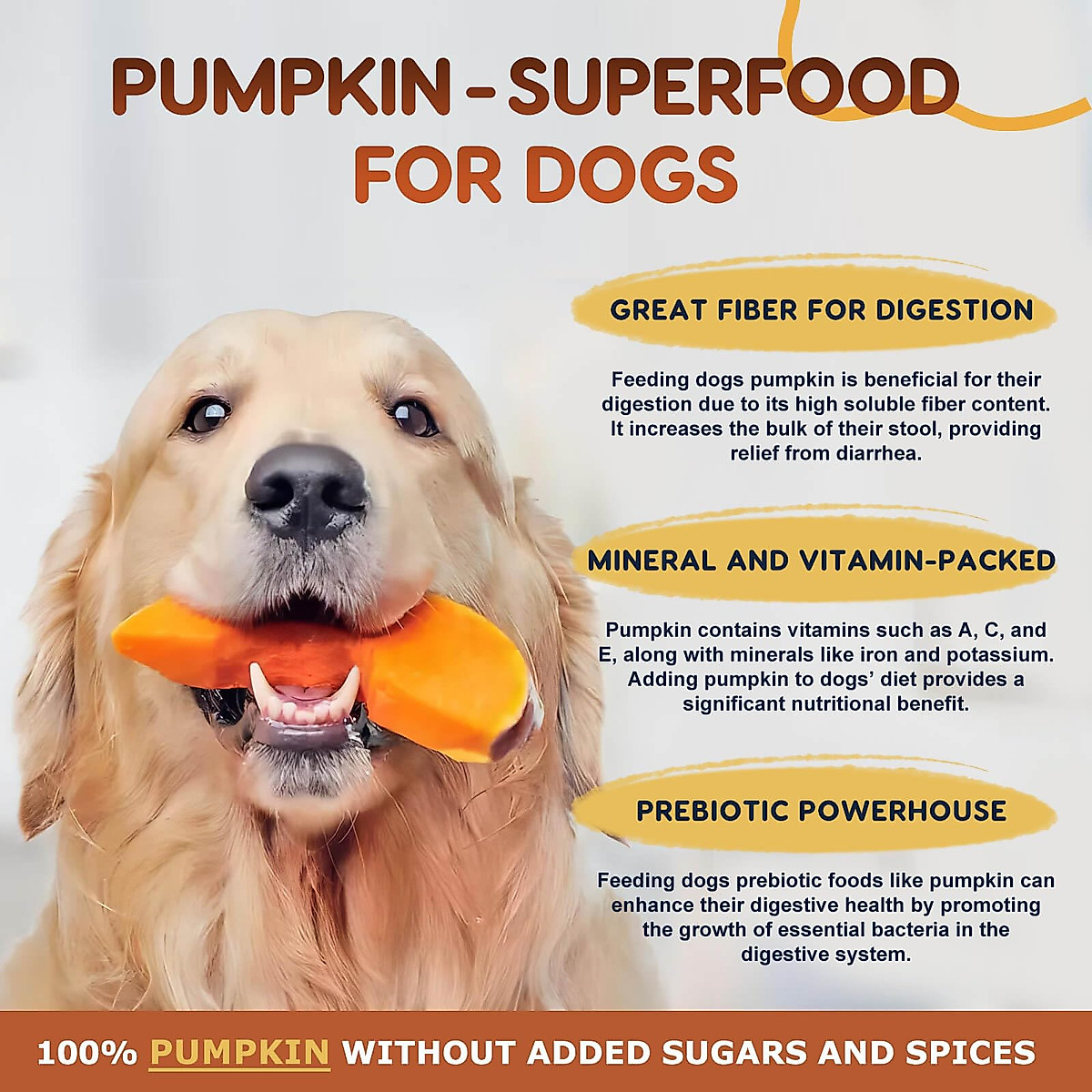 Probiotics for Dogs, Dog Probiotics for Digestive Health, Plus Pumpkin and Fish Oil, for Gut & Itchy, 102 Soft Chews
