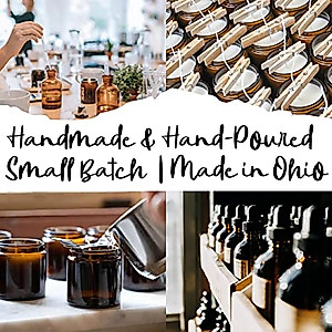 Bluebyrd Soap Co. Fraiser Fir & Pine Scented Candle Jar 9oz. | Amber Glass Holiday Candle Made with Natural Coconut Wax & Non-Toxic Fragrance (Fresh Cut Trees, 9oz)