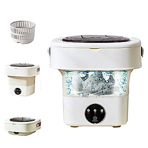 SEAHOME Portable Washing Machine, Foldable Mini Washing Machine 3 Modes Deep Cleaning Half Automatic Washt for Washing Underwear, Socks, Baby Clothes Mini Washer Perfect for Camping, Travelling