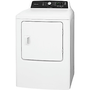 Frigidaire FFRG4120SW 6.7 cu. ft. Large Capacity Free Standing Gas Dryer, 10 dry cycles, Quick Dry, Active Wear, Sanitize, Eco Dry, Anti-Wrinkle, Reversible Door option, in White