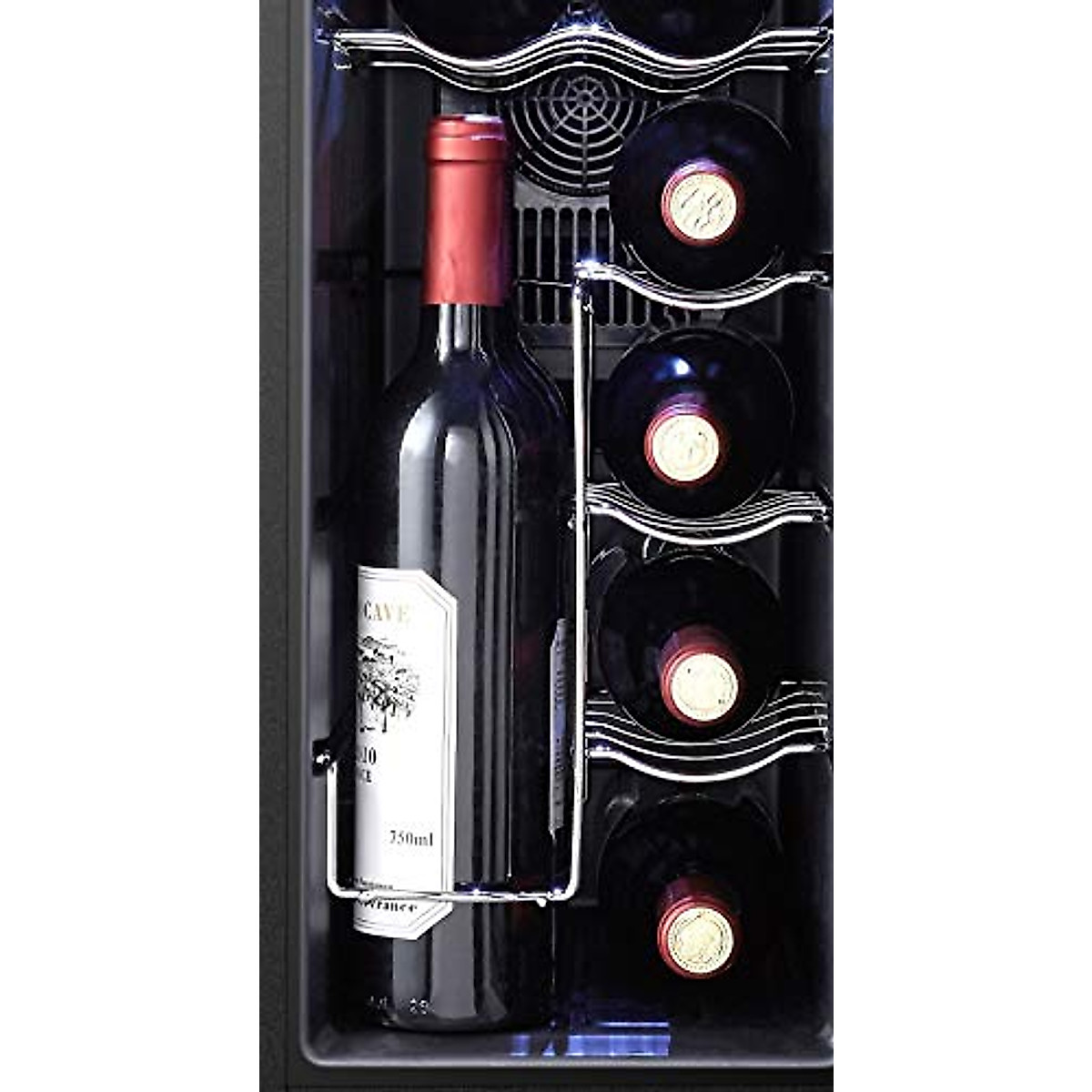 High life DC 12 Bottle Wine Cooler Refrigerator with Thermoelectric Cooling, Optimal Drink Temperature, Iceless, Leakproof, Quiet Mini Fridge, Vertical and Horizontal Storage, Freestanding