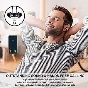 blueear Neckband Bluetooth Headphones, Sports Magnetic Neckband Wireless Headsets,with 35hrs Long-Lasting Battery,10mins Fast Charge,Bluetooth 5.2, Waterproof