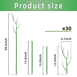 39 Inch Twig Plant Support Stakes,Tree Branch Support Stake,Trellis Stakes for Indoor Outdoor Potted Plants(4pcs)