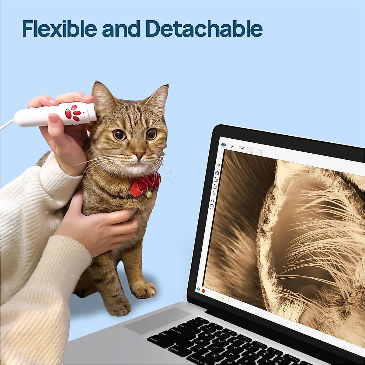 INSWAN INS-3 Detachable USB Document Camera for Teachers, built-in Mic, Light, Dual-Mode Autofocus, Windows, MacOS,Chromebook Compatible for Remote Teaching, Distance Learning, Webcam Web Conferencing