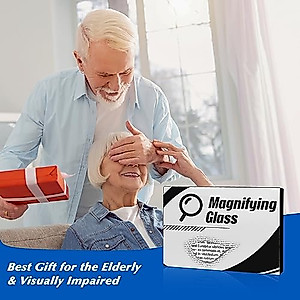 NZQXJXZ Large 5X Hands Free Magnifying Glass for Reading Neck Wear Magnifier Flexible Gooseneck Full Book Page Magnifier for Seniors Repair Sewing Cross Stitch