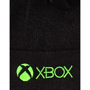 XBOX Bobble Hat for Kids Black Green Beanie Gamer Gift Merchandise