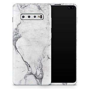 DesignSkinz White & Grey Marble Surface V1 Protective Vinyl Decal Wrap Skin Cover Compatible with The Samsung Galaxy S20 (Screen Trim & Back Glass Skin)