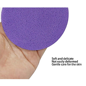 Facial Sponge Compressed 60 Counts Face Sponge Pads Exfoliating Spa Sponges for Facial Cleansing PVA Professional Face Cleanser Makeup Removal