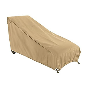 Classic Accessories Terrazzo Water-Resistant 66 Inch Patio Chaise Lounge Chair Cover, Patio Furniture Covers,Sand