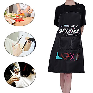 CMNIM Hair Stylist Apron Stylist Apron with Pockets Hairdressers Hair Salon Apron for Stylist Gifts Barber Cosmetology Aprons (Hair Stylist Apron)