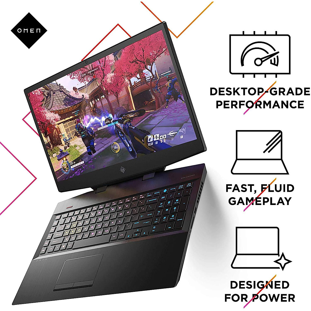 HP OMEN 17 Premium Gaming Laptop PC, 17.3 FHD 144Hz IPS Display, Intel Core i7-10750H, RTX 2070 8GB, 32GB DDR4 RAM, 1TB SSD + 1TB HDD, Webcam, RGB Backlit Keyboard, WiFi 6, Win 10 Home, Black