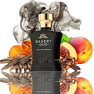 H HABIBI Desert Oud Arabian Fragrance for Men - Floral, Woody, Patchouli Cologne for Men - Warm, Sweet & Spicy Niche Eau de Parfum Men - Blended with Rare Exotic Notes Made In USA