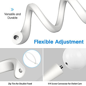 oioaahkeo Baby Monitor Mount for Owlet Duo Baby Monitor,Arlo Camera, Motorola Baby Monitor and VTech VM901 (White)