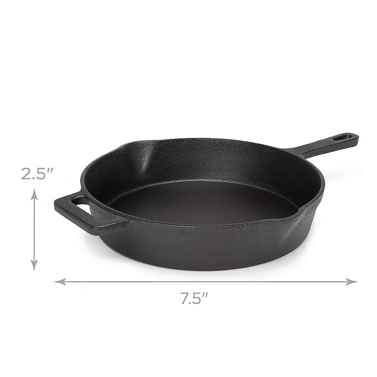Ecolution Farmhouse Cast Iron Pre Seasoned Fry Pan, 11-Inch,Black