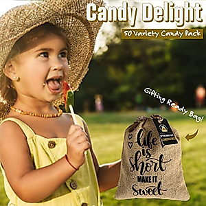 Sour Candy Gift Assorted (50 Count) with Sour Patch, Skittles, and More by Stuff Your Sack