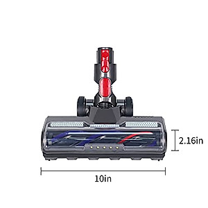 Laymi Motorhead Hardwood Floor Attachment for Dyson V7 V8 V10 V11 V15 Vacuum Cleaners with LED Headlights, Roller Cleaner Head Replacement Parts (D009)