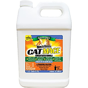 Nature's MACE Cat Repellent 1 Gal Concentrate/Treats 48,000 Sq. Ft. / Keep Cat Out of Your Lawn and Garden/Train Your Cat to Stay Out of Bushes/Safe to use Around Children & Plants