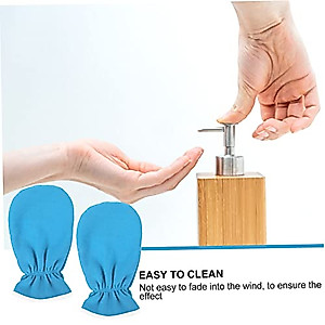 Gel Gloves 3 Pairs Exfoliating Hand Mask Black Disposable Gloves Moisturizing Hand Gloves Hand Lotions Womens Glove Gel Spa Gloves Flannel Blue Hand Spa Gloves Disposable