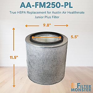 Filter-Monster.com Filter-Monster Replacement Filter Compatible With Austin Air Healthmate Junior Plus (HM250) with Pre-Filter